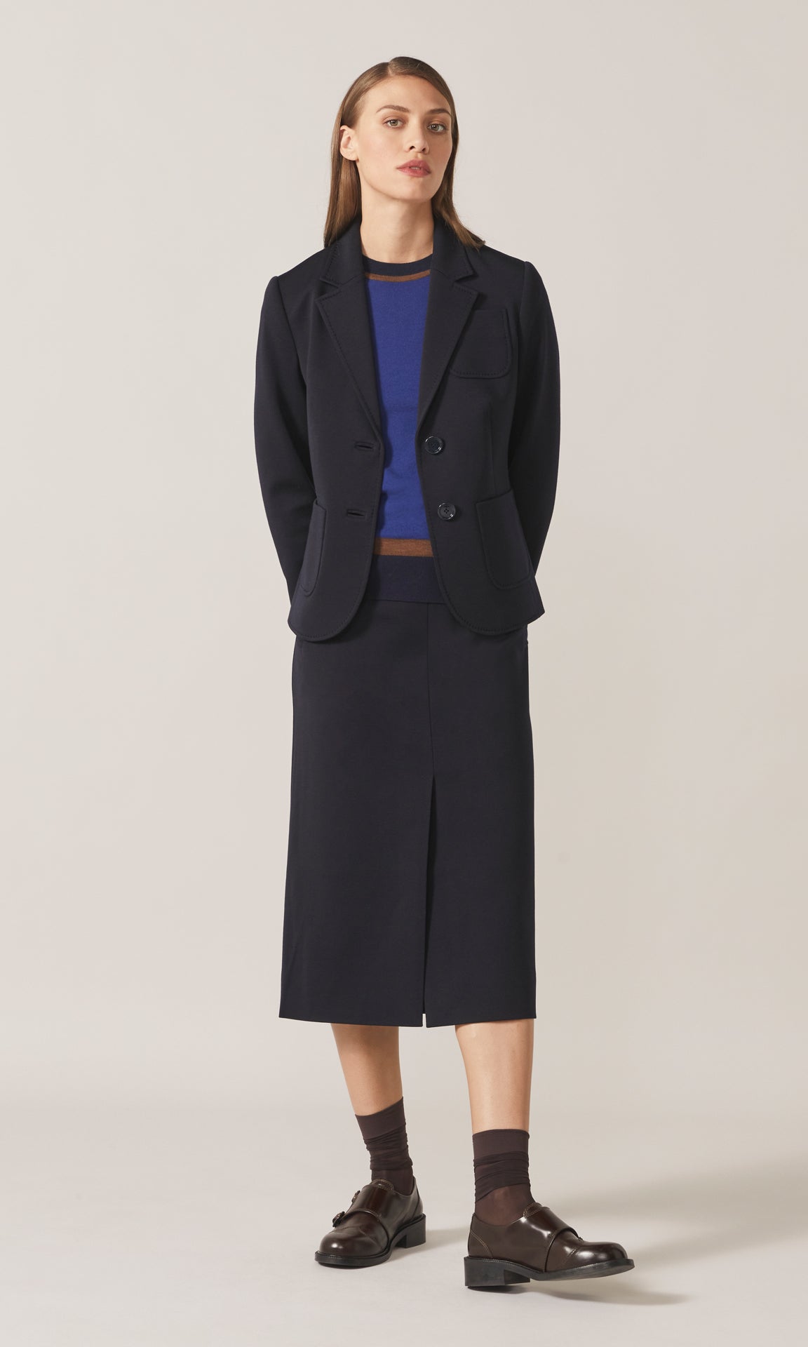 Exeter LS Merino Crew Cobalt – Anna Thomas