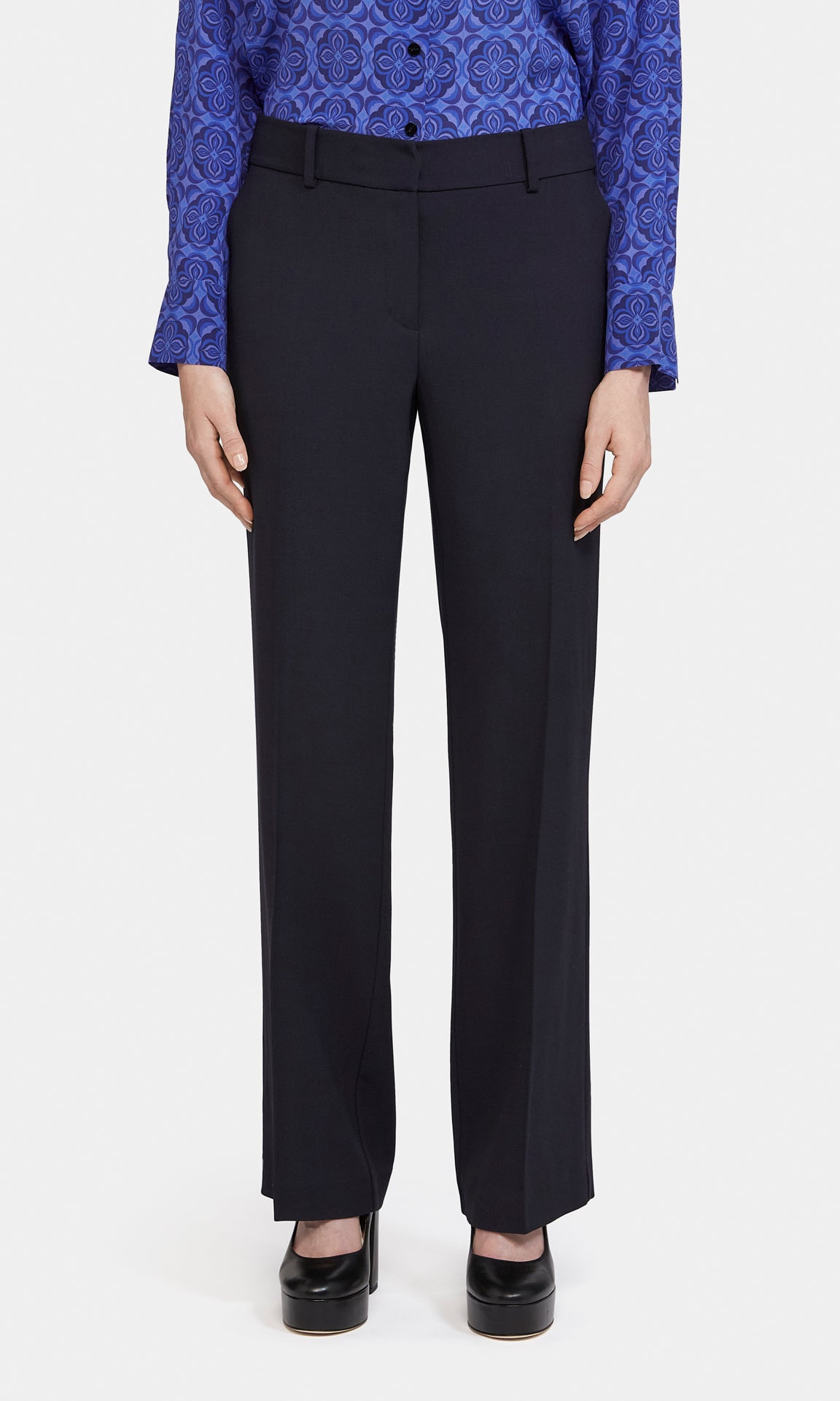 Mercer Straight Leg Trouser Navy – Anna Thomas